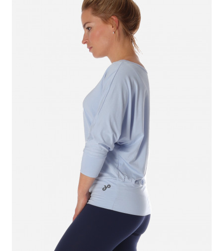Volné tričko na jógu Naitee Light Blue