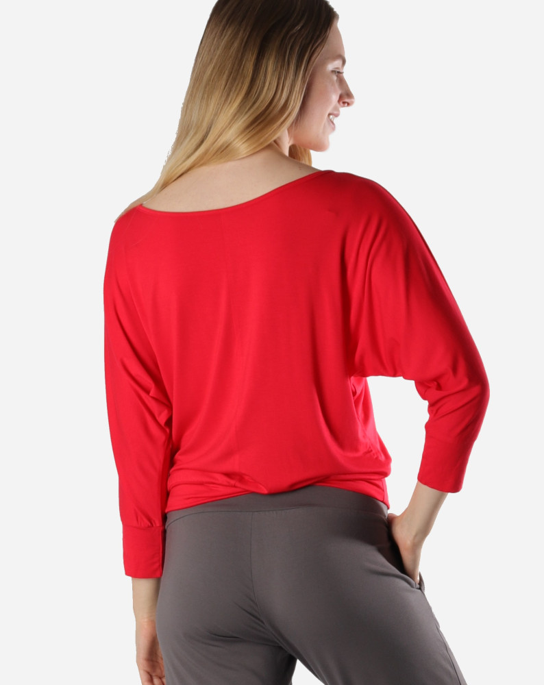 Triko na jógu Naitee Red | Yogainstyle.cz